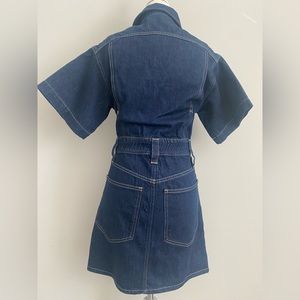 Frame Denim | Dresses | Nwt Frame Straight Hem Mini Denim Shirt Dress ...